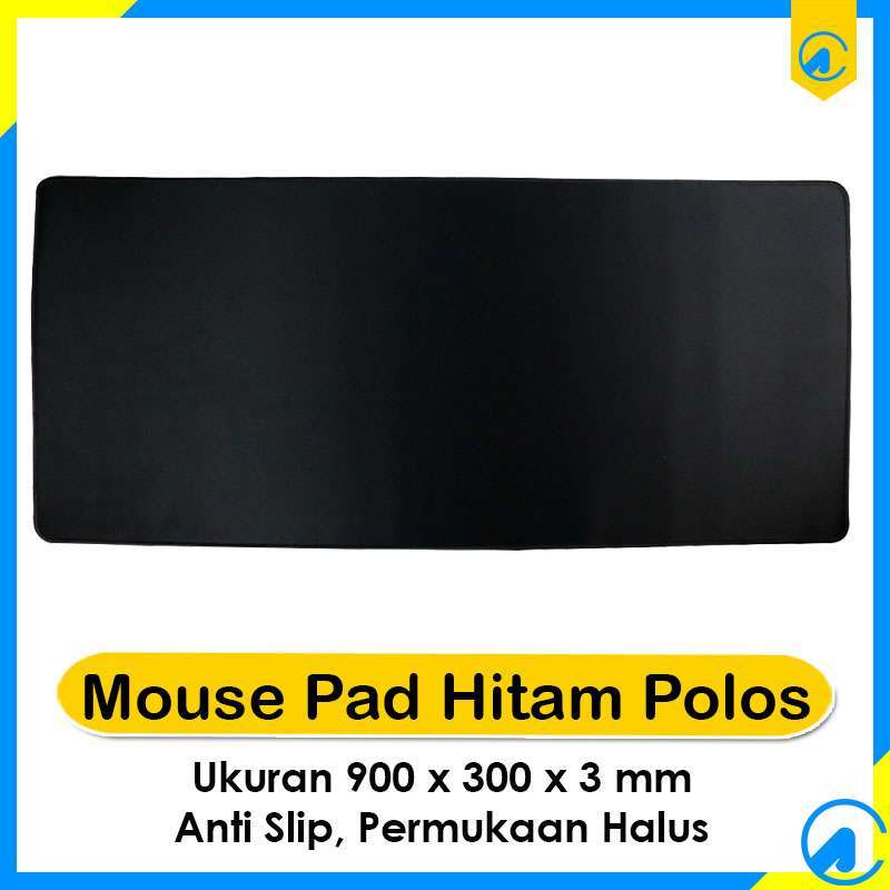 Jual Gaming Mouse Pad XL Desk Mat Hitam Polos 900 x 300 x 3 mm di ...