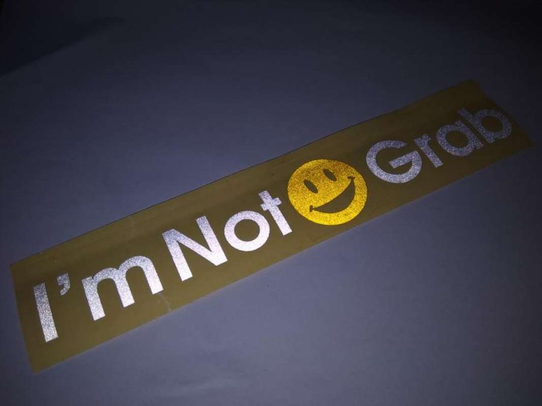 Jual Stiker Mobil I am Not Grab Sigra Calya Ayla Agya Avanza Xenia di ...