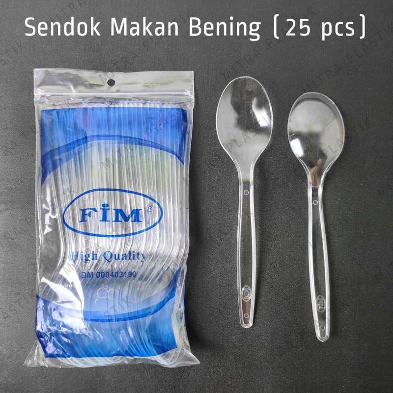 Jual Sendok Makan Plastik Bening Isi 25 Pcs Di Seller Mitra Plastik ...