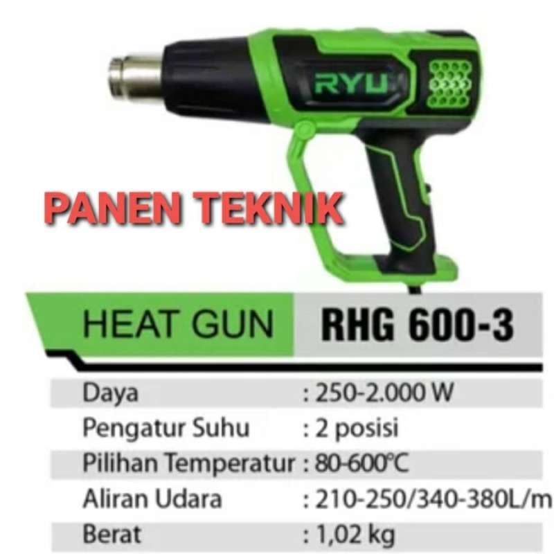 Promo Heat Gun Hot Gun Ryu Rhg 600-3 Mesin Pemanas Diskon 15% Di Seller Toko Hardtool ...