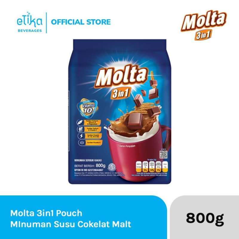 Jual Molta 3in1 Susu Cokelat Malt Pouch 800g Di Seller Etika Beverages ...