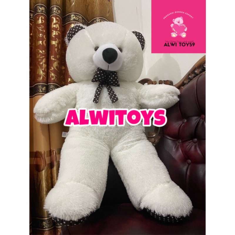 Jual Boneka Beruang Teddy Bear Jumbo Full White SNI di Seller alwitoys9 ...