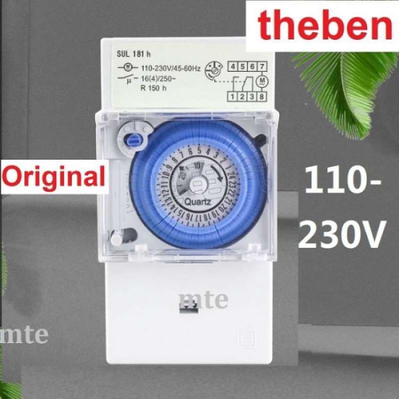 Jual Timer Analog Theben SUL181H Switch Switcher 24 Jam/H Panel Lampu ...