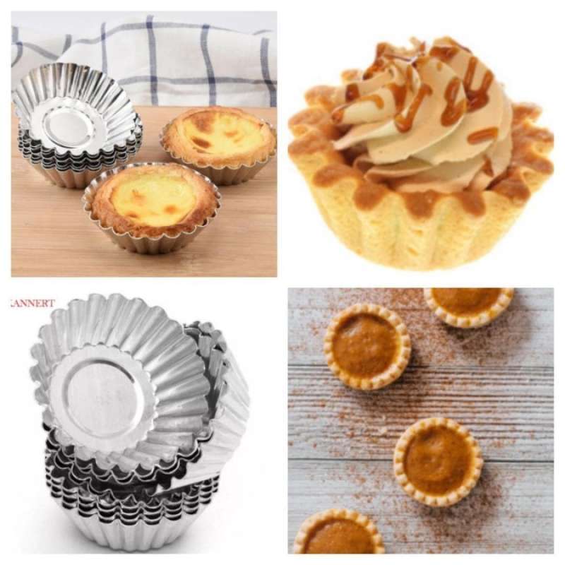 Jual Cetakan Pie Egg Tart Pai Bahan Aluminium Tebal Anti Mleot Loyang ...