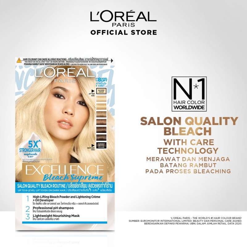 Promo L'Oreal Paris Excellence Bleach Supreme - Bleaching Diskon 19% di ...