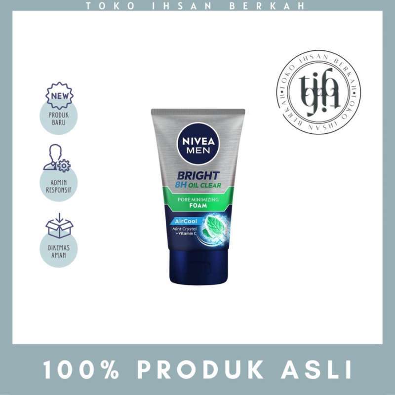 Jual Nivea Men Bright Oil Clear Pore Minimizing Facial Foam 50ml di ...
