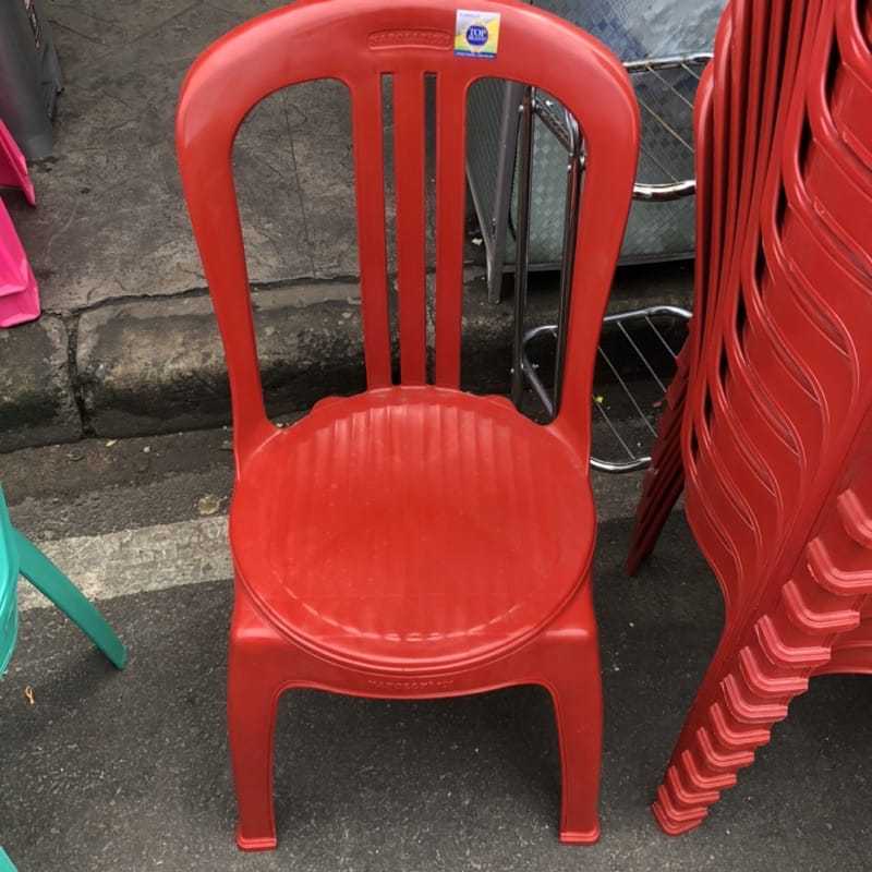 Jual Napoly Big 101 Kursi Plastik Warna Merah Dan Hijau Kursi Senderan ...