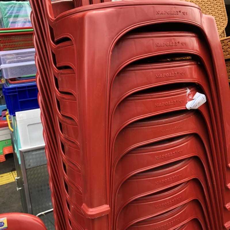 Jual Napoly Big 101 Kursi Plastik Warna Merah Dan Hijau Kursi Senderan ...