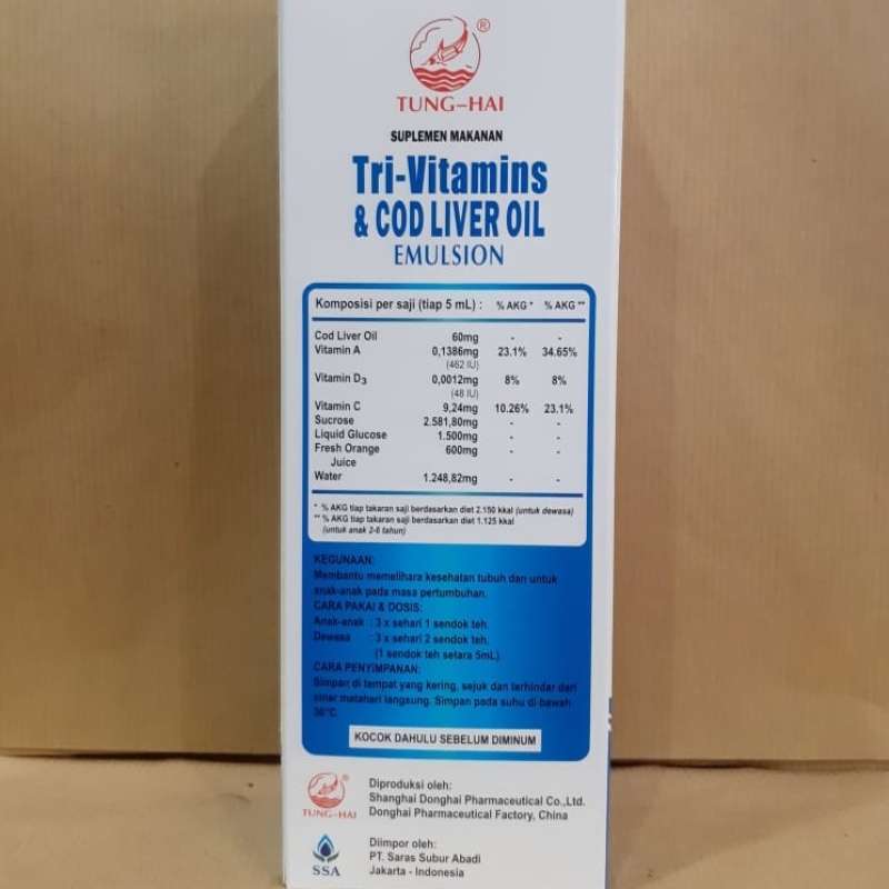 Jual Tunghai Tri Vitamins & Cod Liver Oil Emulsion Di Seller T. O. P. J ...