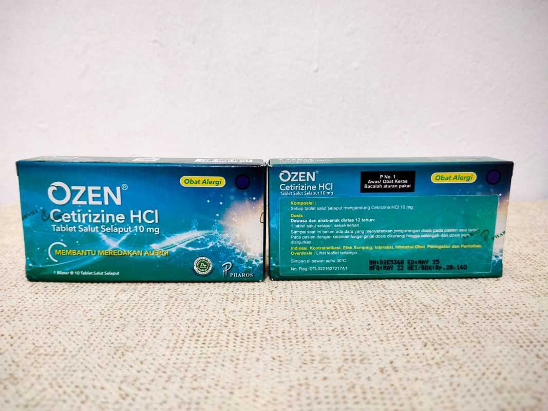 Jual Ozen Cetirizine 10Mg 1 Blister @10 Tablet / Membantu meredakan ...