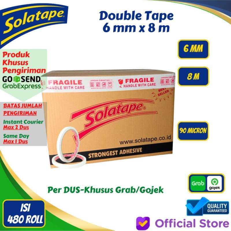 Jual 1 Dus Double Tape 6mm x 8m 480pcs di Seller Imperial Packing Tape ...