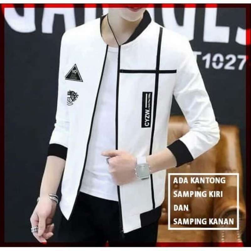 Jual [Jaket UpToDate Putih CL]Jaket pria tricott putih di Seller modis ...
