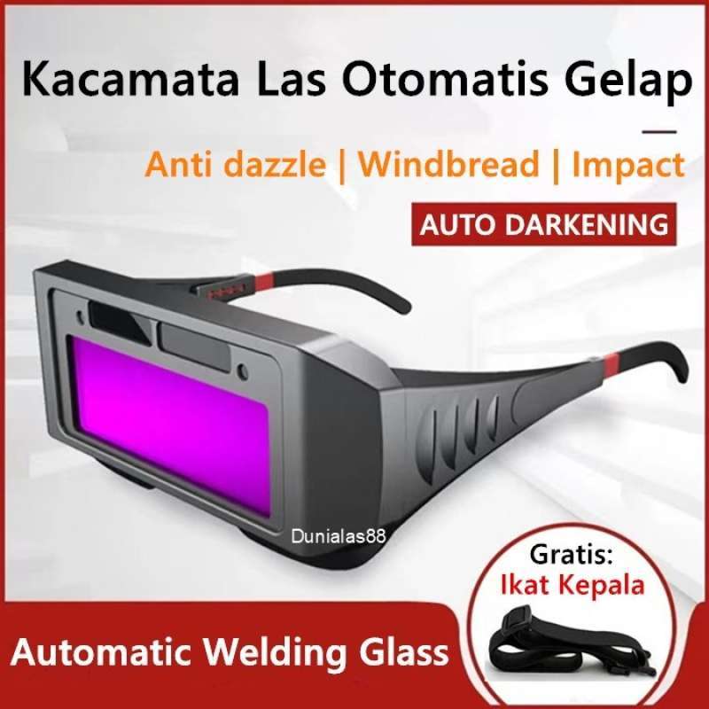 Jual Kacamata Las Otomatis Gelap Auto Dark Welding Glasses Goggle Kaca ...