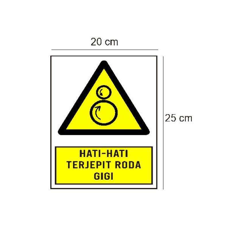 Jual Stiker Vinyl Himbauan Tercepit Roda Gigi Keselamatan Kerja Safety ...