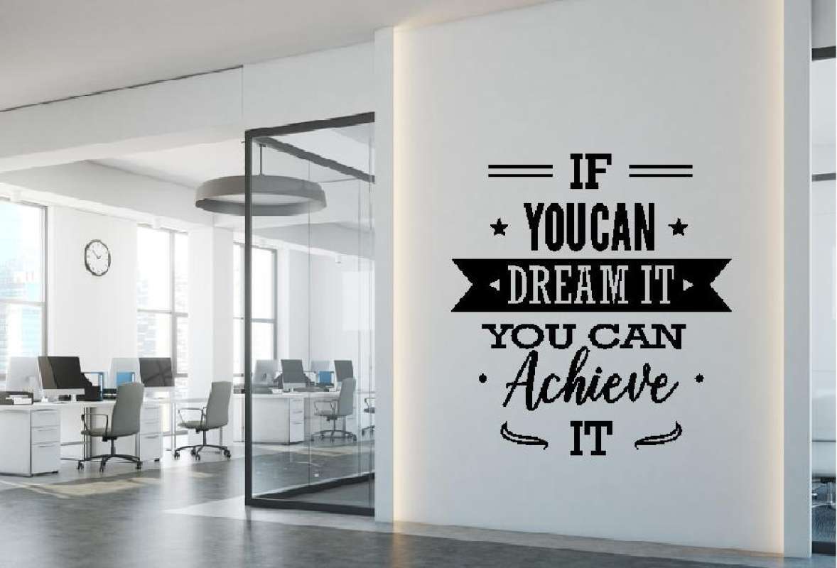 Jual Wall Sticker If U Can Dream Stiker Quote Hiasan Dinding Kantor ...