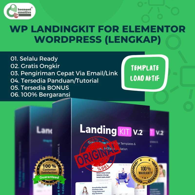 Promo WP LANDINGKIT V2 TEMPLATE WORDPRESS DENGAN LOAD GAMBAR AKTIF Diskon 11% di Seller Beaneed ...