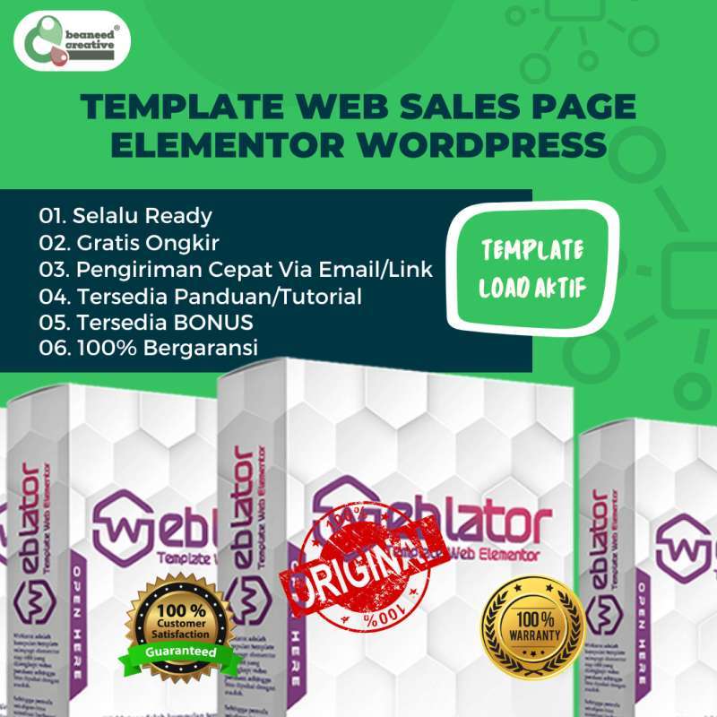 Jual WEBLATOR - PANDUAN PEMBUATAN LANDING PAGE PREMIUM ELEMENTOR WORDPRESS di Seller Beaneed ...