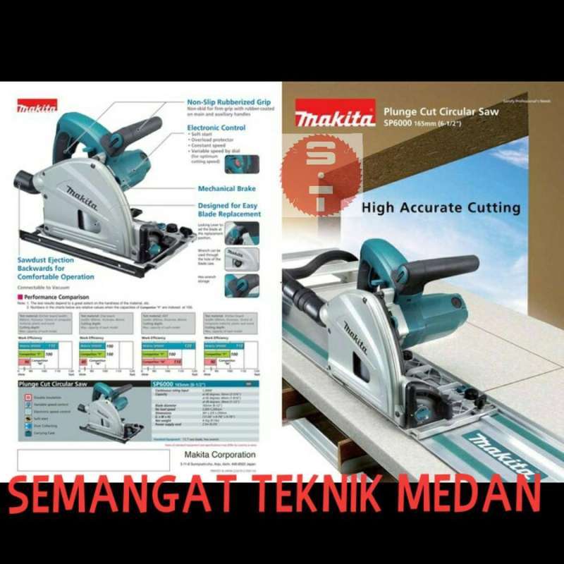 Jual SP6000 MESIN GERGAJI POTONG KAYU GYPSUM CIRCULAR SAW MAKITA SP ...
