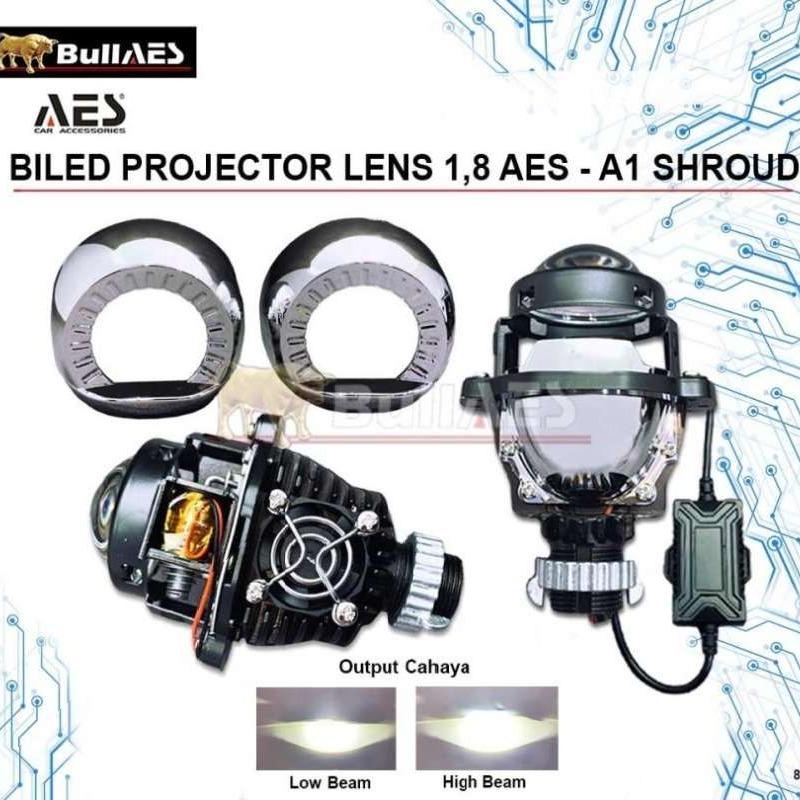 Jual Projector BILED 1.8 Inchi Paketan Shroud A1 A2 Merk AES - TIPE ...