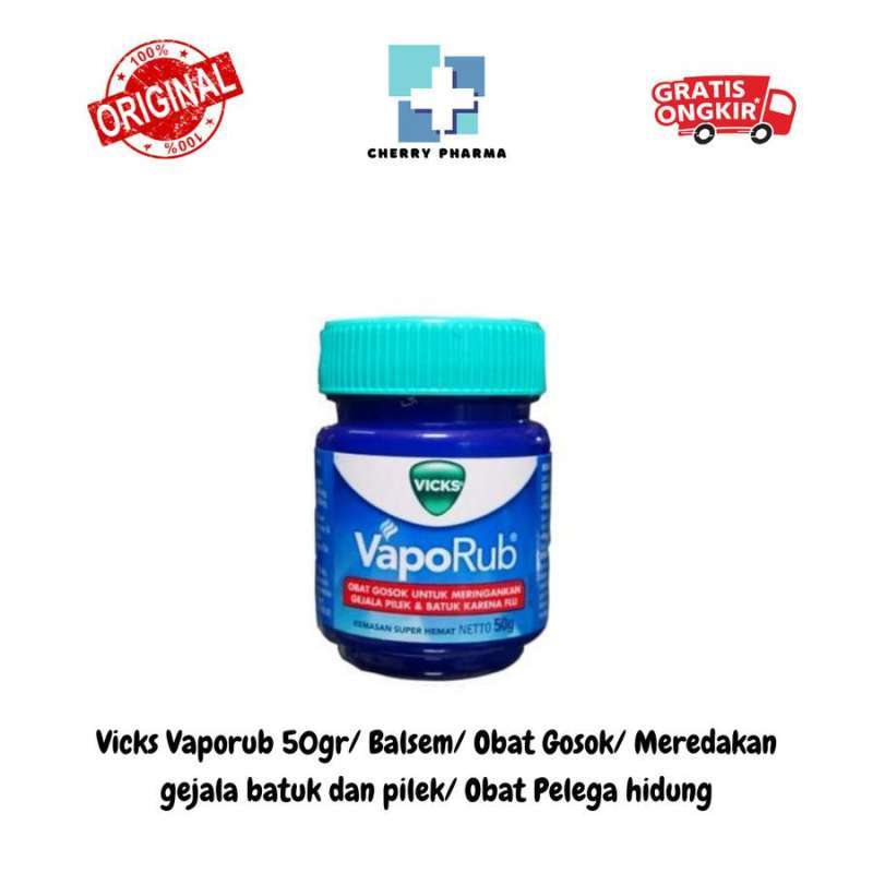 Jual Vicks Vaporub 50gr/ Balsem/ Obat Gosok/ Meredakan gejala batuk ...