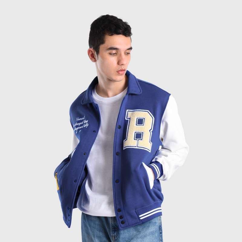 Jual Roughneck VB008 Navy Beast Varsity Jacket - Navy XL di Seller ...