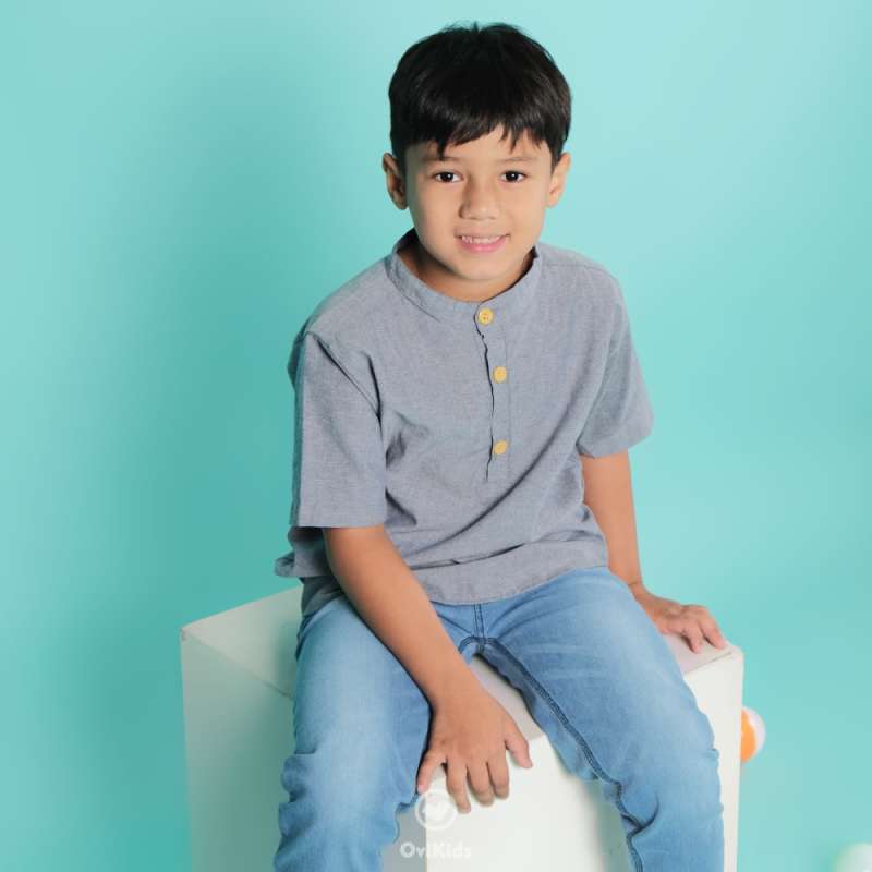 Jual Ovikids-life's Too Shirt-lucas | Kemeja Anak Baju Anak Laki-laki ...