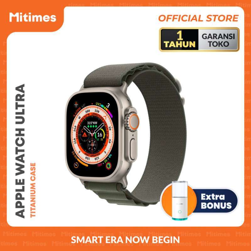 Jual Smartwatch Ultra 49MM Titanium Case with Green Alpine Loop di ...