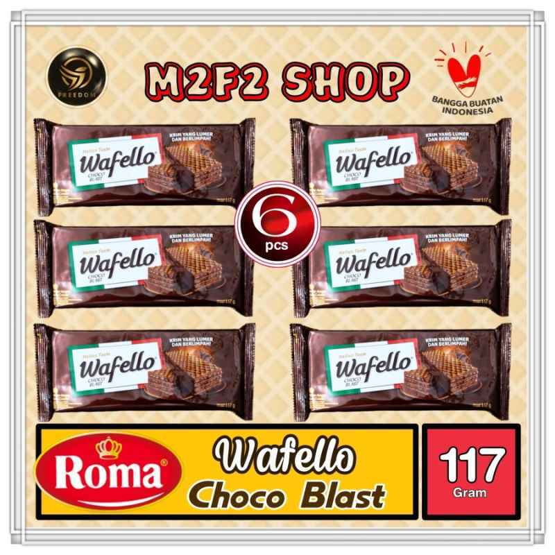 Promo Roma Wafer Wafello Choco Blast | Krim Cokelat - 117 gr (Kemasan 6 ...
