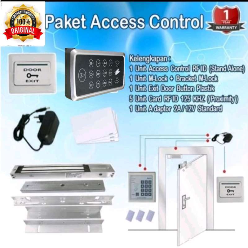 Jual access Door paket Acses control tinggal pasang lengkap Pin dan 5 ...