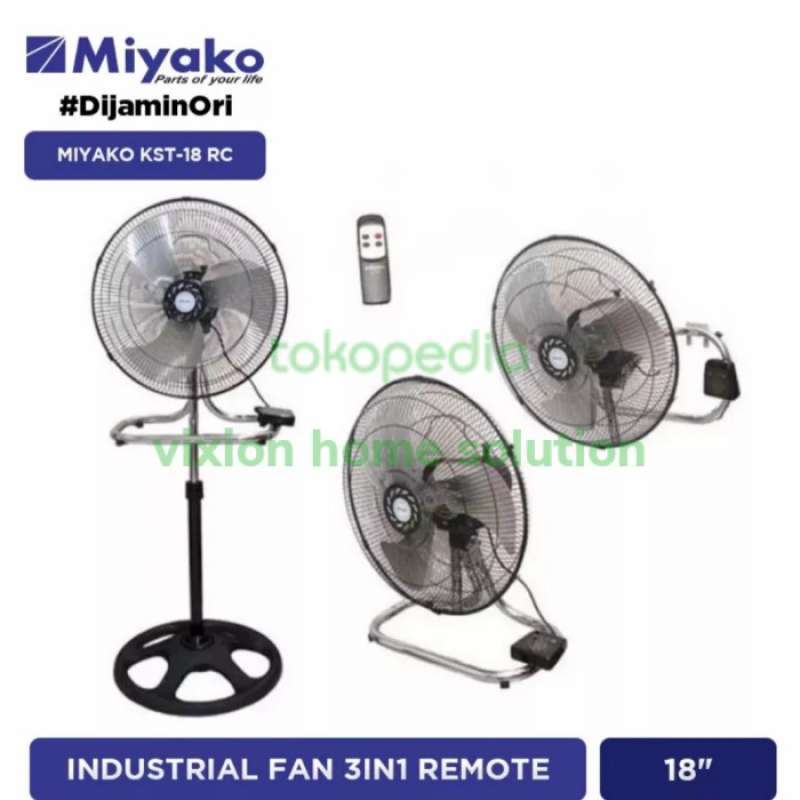 Jual MIYAKO KST18RC Kipas Angin Industrial 3 in 1 18 inch Remote KST-18RC di Seller Smartans ...