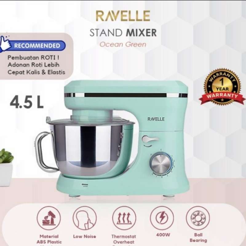 Jual Ravelle Standing Mixer -ravelle Stand Mixer 4,5 L Ocean Blue Di ...