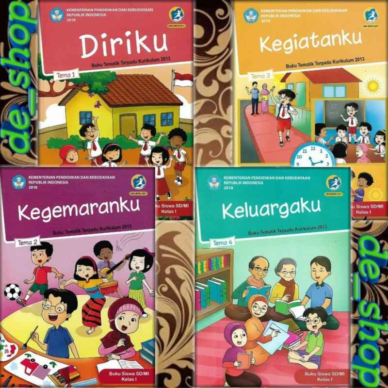 Jual Buku Tematik SD Paket Kelas 1 Tema 1234 di Seller De_shop ...