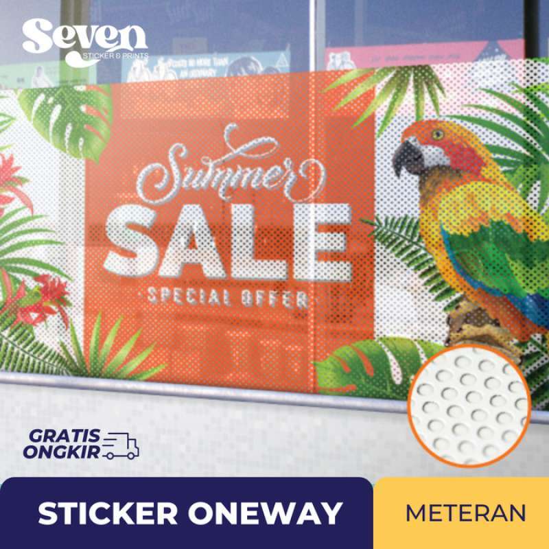 Promo Cetak Stiker OneWay untuk kaca - High Quality Printing Diskon 9% ...