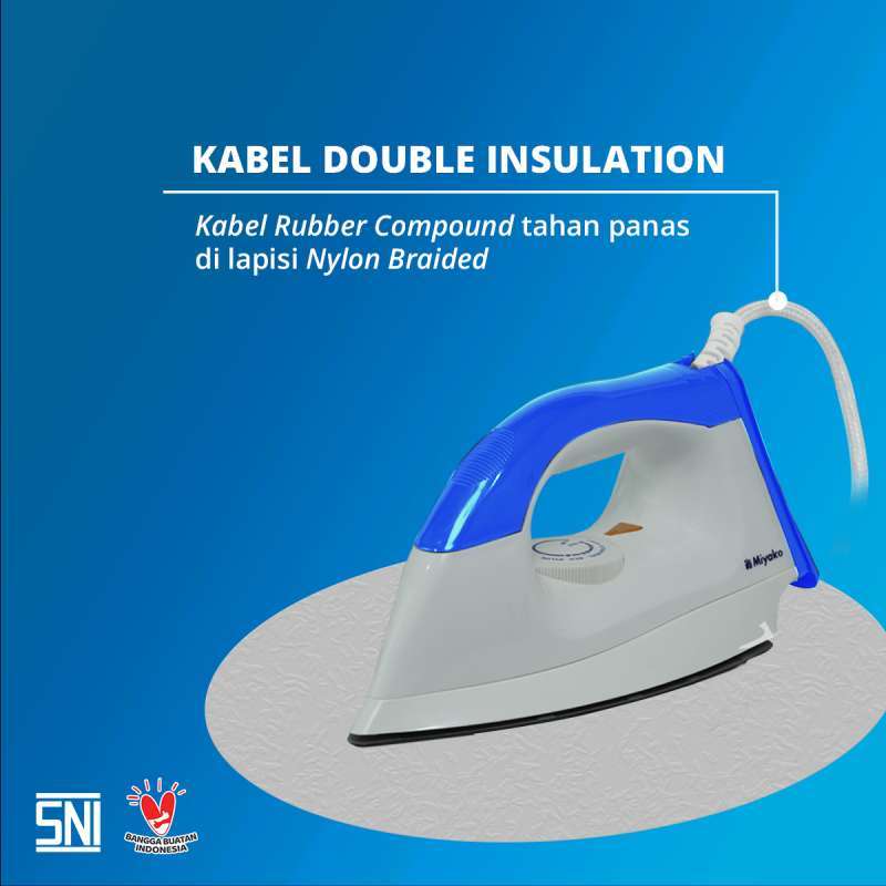 Promo MIYAKO EI-1000 M Setrika Listrik Putih Biru Diskon 11% di Seller ...