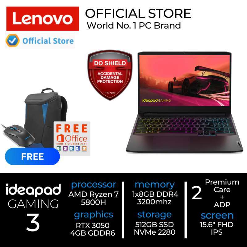 Jual Lenovo Ideapad Gaming Ach Uyid Ryzen H Rtx Gb Gb Win Ohs Di