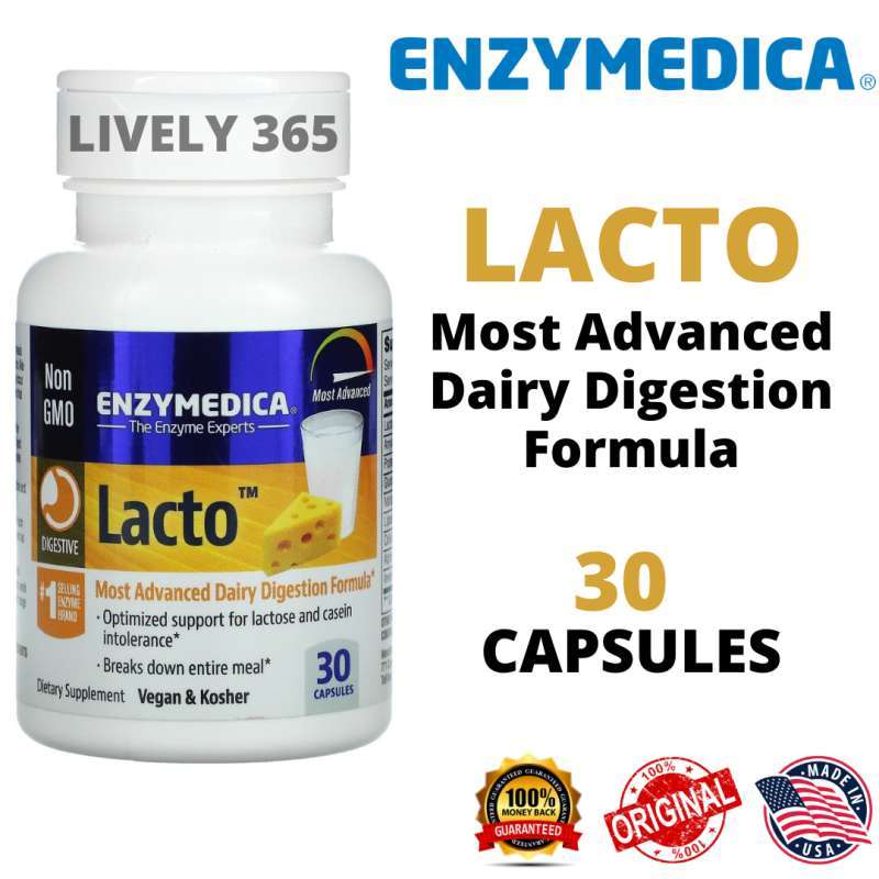 Jual Enzymedica | Lacto Lactose Intolerance Enzim Pencernaan | 30 ...