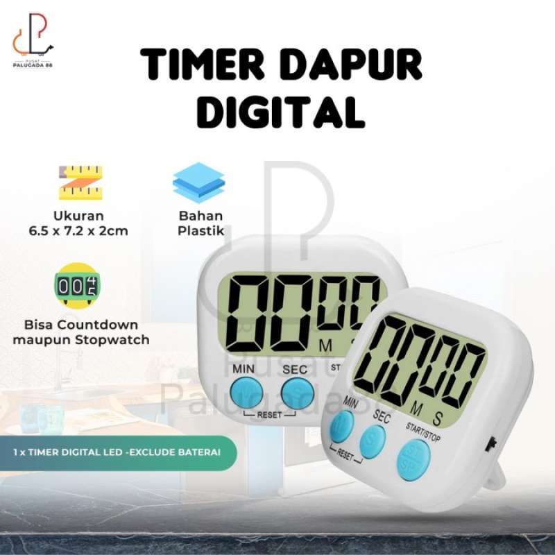 Promo Timer Digital Dapur Masak Alarm Stopwatch Jam LED Kitchen Magnet ...