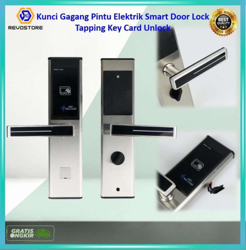 Jual Kunci Gagang Pintu Elektrik Smart Door Lock Tapping Key Card Unlock di Seller REVOSTORE ...