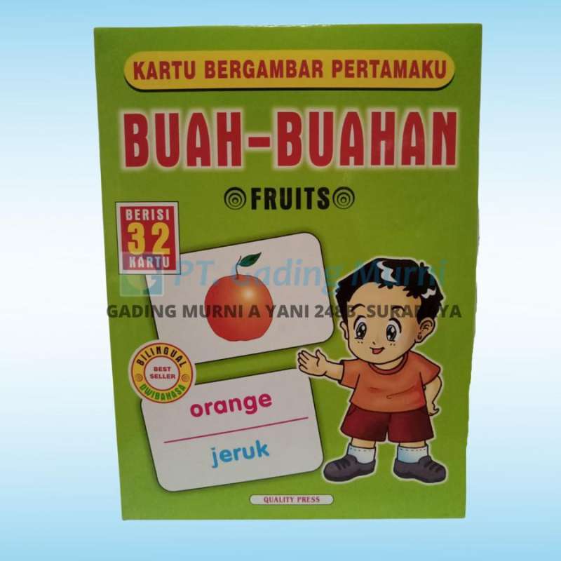 Jual MY FIRST FLASH CARDS FRUITS / KARTU BERGAMBAR BELAJAR ANAK BUAH ...