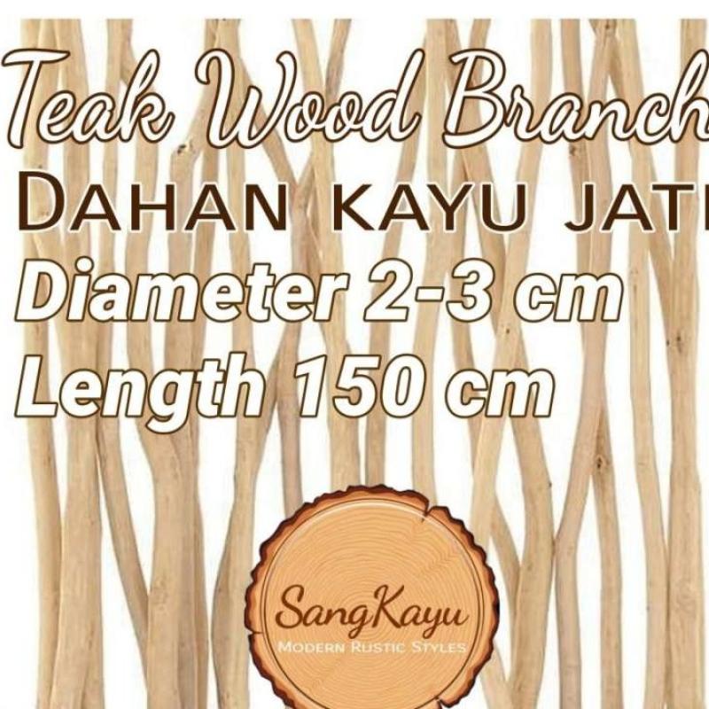 Jual Teak Wood Branch 150 Cm Dahan Ranting Kayu Jati Macrame Craft ...
