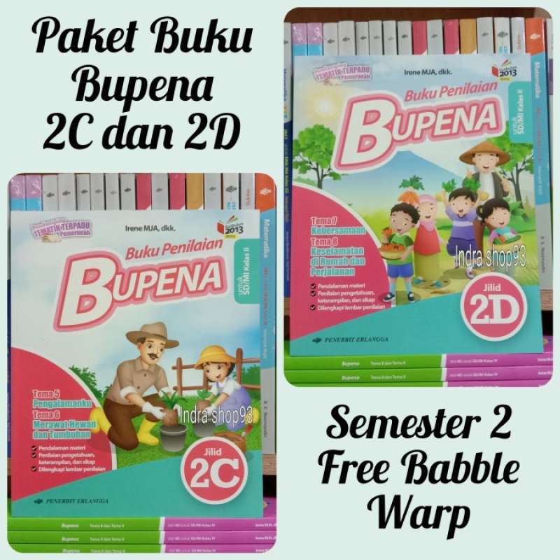 Jual Paket Buku Bupena kelas 2 SD/Mi 2C dan 2D Erlangga di Seller Invoker - Meruya Utara (Ilir ...