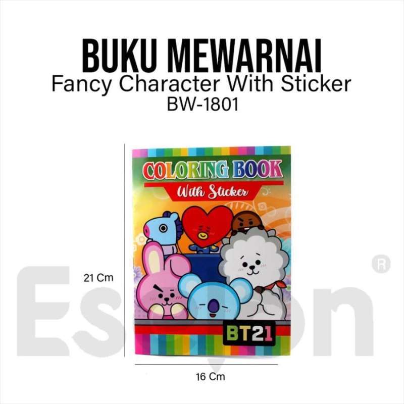 Jual Buku Mewarnai+sticker Karakter / Buku Mewarnai 1801bs - Girl Di ...