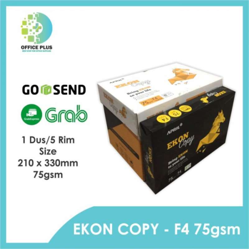 Promo Kertas Hvs Folio F4 75gram/kertas F4 Murah Ekon (1 Dus/5 Rim ...