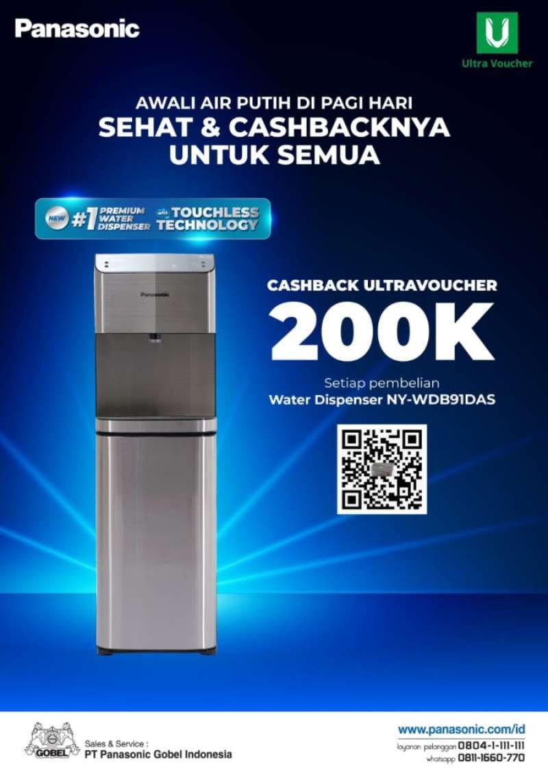 Jual Panasonic Premium Water Dispenser Touchless Galon Bawah Ny ...