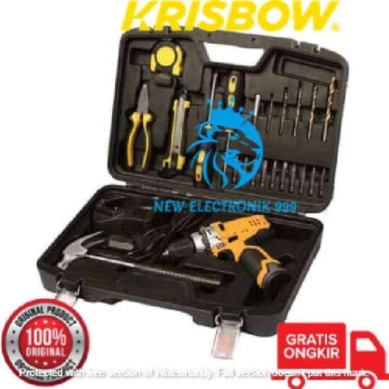 Jual Krisbow Bor Listrik Tanpa Kabel 12v CORDLESS IMPACT DRILL SET ...