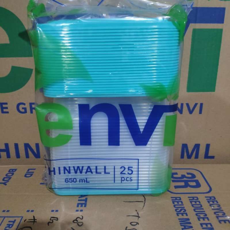 Jual Thinwall 650 Ml Tutup Warna Dove Merek Envi Premium Harga 500
