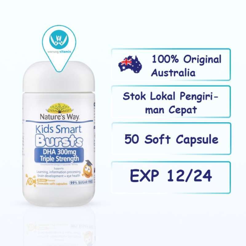 Jual Nature'S Way Kids Smart Dha Triple Strength Omega 300Mg 50 Tablet ...