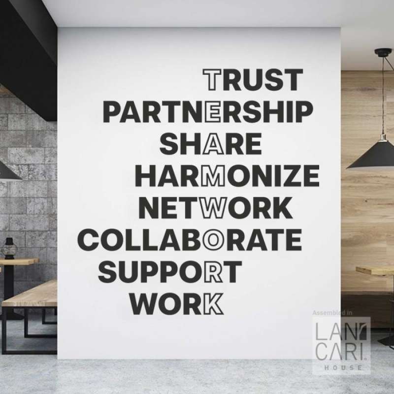Jual Stiker Cutting Motivasi Office Team Work Teamwork Wall Window ...