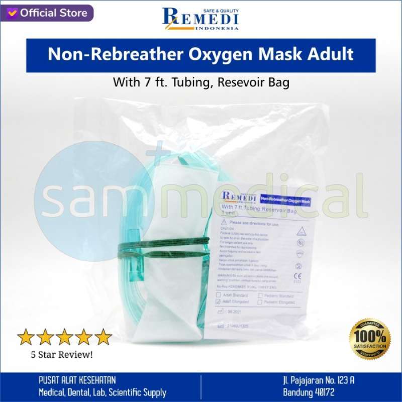 Jual Remedi Non Rebreathing Mask - Masker NRM - Masker Oksigen Dewasa ...