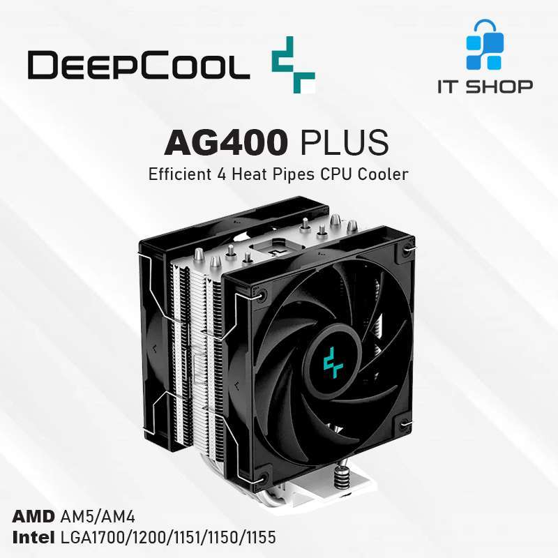 Jual DeepCool AG400 PLUS Dual Fan 4 Heat Pipes CPU Cooler di Seller IT ...